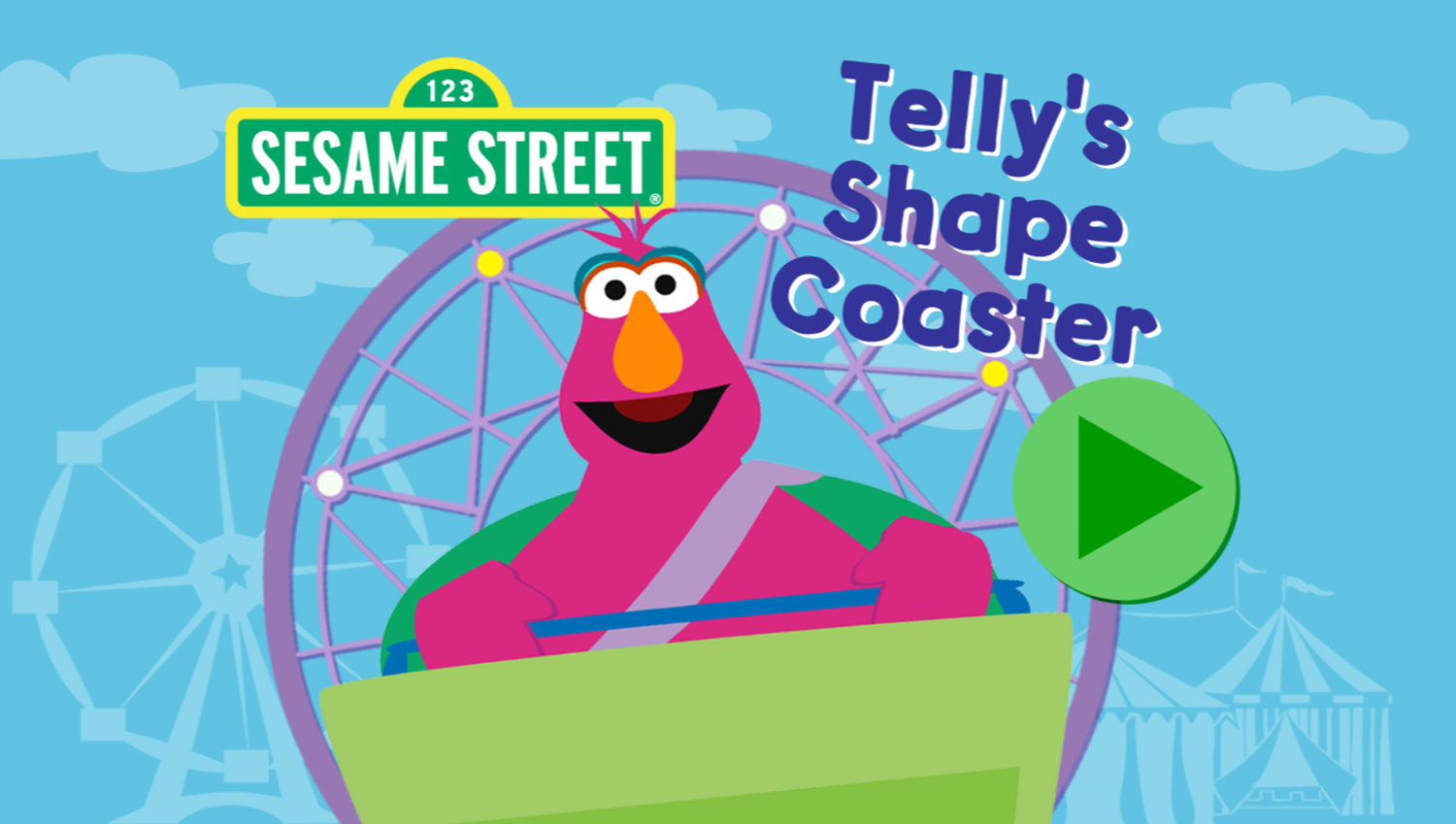  Play Sesame Street Telly s Shape Coaster Game Free Online