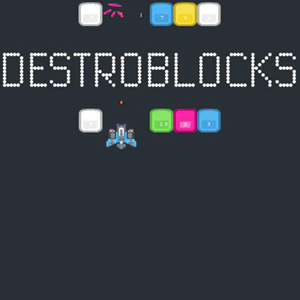 🕹️ Play Destroblocks Game: Free Online Vertical Flying Block Shooting ...