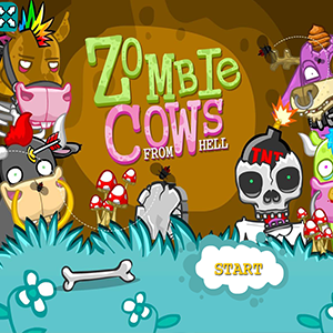 🕹️ Play Zombie Cows From Hell Game: Free Online Whack a Mole Video Game ...